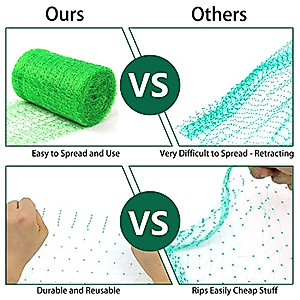 UWIOFF Garden Netting, 7 x 100 FT Bird Netting for Garden Protection, Green Deer Netting for Plants Fruit Trees Vegetables from Birds, Squirrels, Other Animals