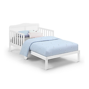 Olive & Opie Birdie Toddler Bed in White and White