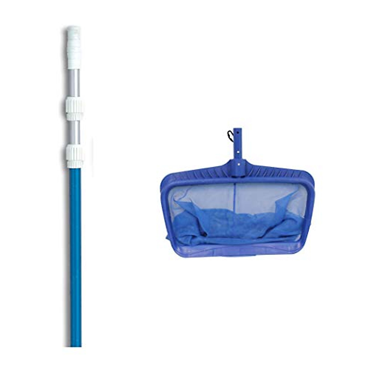 HydroTools 8040 Swimming Pool Deep Bag Leaf Rake Net w/ 5-15' Telescopic Pole
