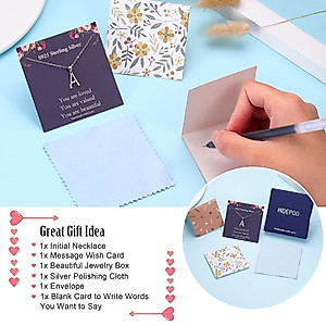 Hidepoo Sterling Silver Initial Necklaces for Women, Dainty Silver Initial Necklaces for Women Personalized Letter J Pendant Initial Necklaces Silver Initial Necklaces for Women Gifts Jewelry