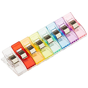 Missouri Star Quilting and Sewing Clips 50pk - Plastic 1” Fabric Clips in Storage Box - Quilting Supplies for Seam Binding and Blanket Making