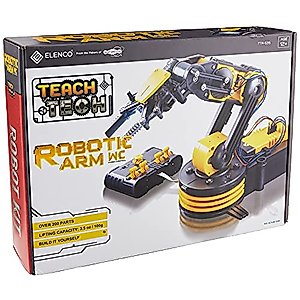 Elenco Teach Tech “Robotic Arm Wire Controlled”, Robotic Arm Kit, STEM Building Toys for Kids 12+