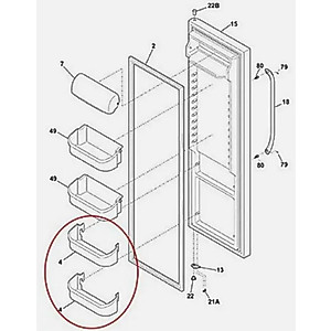 240323002 Door Bin Shelf Bucket Clear Refrigerator，Replacement for Frigidaire OEM