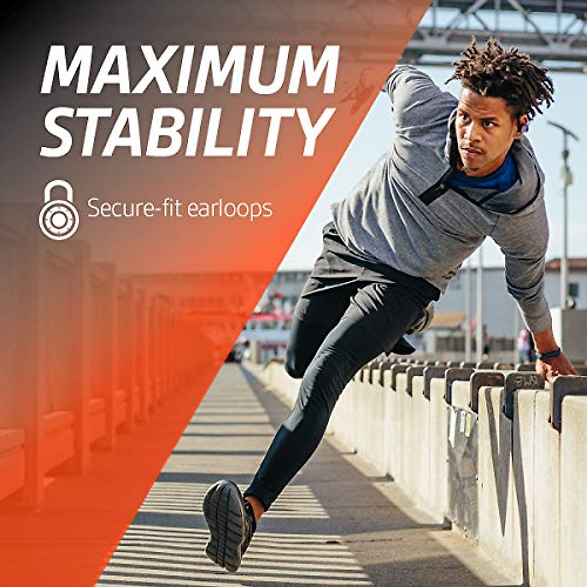 Plantronics 211856-99 Backbeat Fit 3100 True Wireless Earbuds, Sweatproof and Waterproof In Ear Workout Headphones, Grey