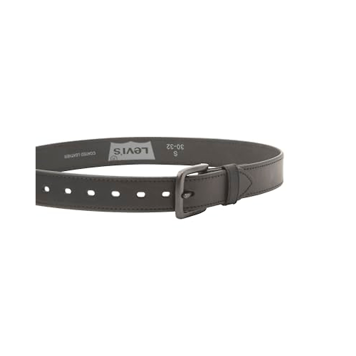 Levi's Men's Casual Leather Belt, Matte Black, Large (38-40)