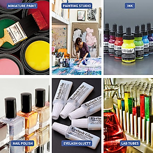 LACHOI Mini Vortex Mixer Lab Vortex Shaker with Touch Function 500-3500rpm Mix Up to 50ML 4.5mm Orbital Diameter for Nail Polish Ink Eyelash Adhesives Acylic Paint Test Tube Vortex Paint Mixer