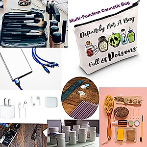 TSOTMO Evil Queen Witchy Gift Poison Apple Zipper Makeup Pouch Witch Poison Gift Poison Villains Inspired Gift Halloween Party Gift Villain Fans Gift (Full Of Poisons)