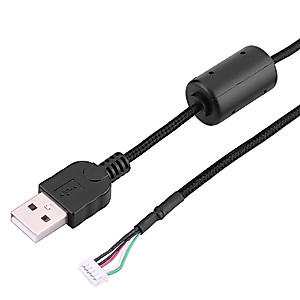 Mouse Cable, Fast Transmission USB Line Wire Cable Replacement Repair Accessories for Logitech G500s Game Mouse,2 Meters Black