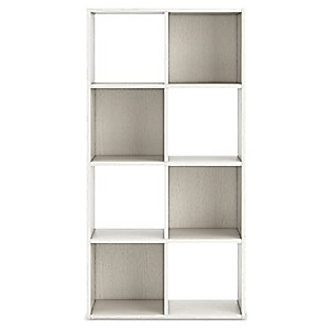 Signature Design by Ashley Aprilyn Farmhouse 8 Cube Storage Organizer or Bookcase, Whitewash