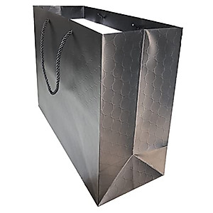 MODEENI 10 Large Gift Bags 16x12 inches Extra Large Black Gift Bags Luxury XL 16x6x12 Black Wedding Bag Matte Extra Large Gift Bag with handles 16x12 Big Size XL Black Paper Shopping Bags Modern Fancy Elegant For Presents Gifts Business