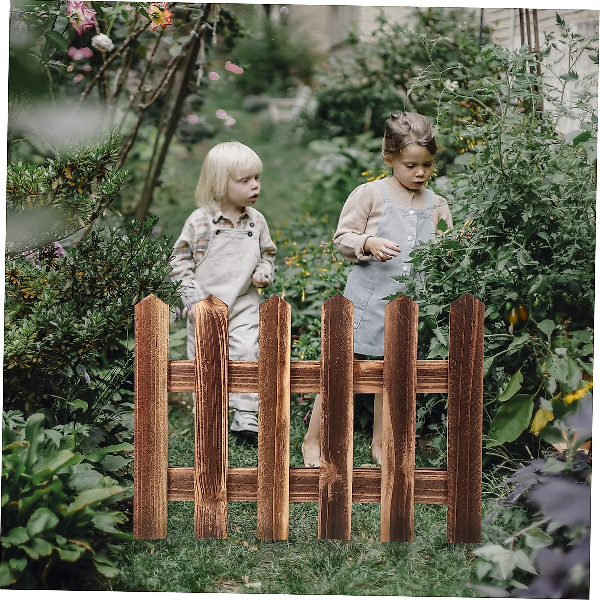 Garden Fence Yard Border Fence Landscape Fence Wood Yard Border Garden Supplies Garden Ornament Courtyard Fence Courtyard Partition Fence DIY Flowerbed Fence Fencing for Garden