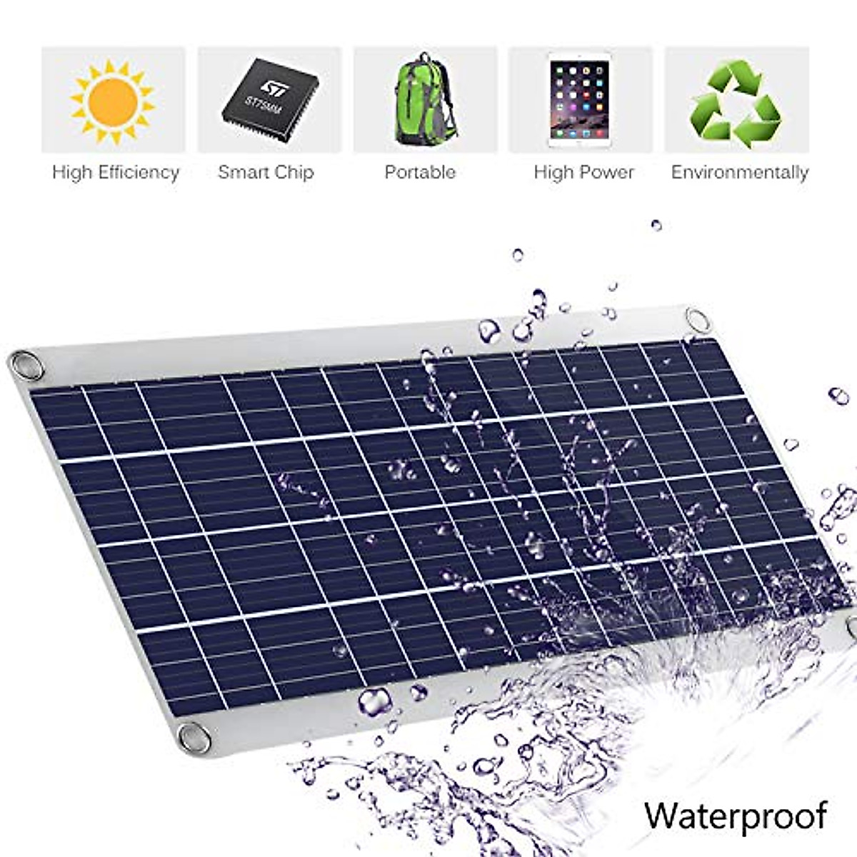 Solar Panel 25W 18V 12V Bendable Flexible Lightweight,Solar Car Battery Charger Portable Trickle Charger with Cigarette Lighter Plug,Module for 12 Voltr Boat with 10A Charge Controller (25w sloar Kit)