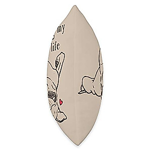 Original Sock Dogs Funny Pit Bull, Smiling Pitbull, Goofy Pittie, Best Life Dog Throw Pillow, 18x18, Multicolor