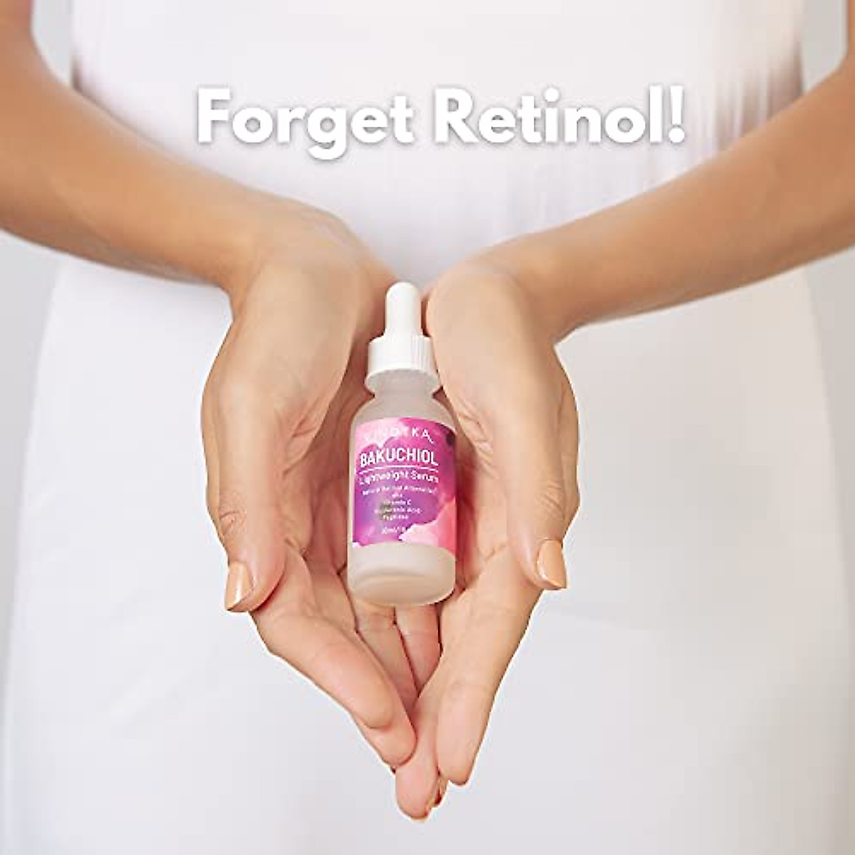 Bakuchiol Serum Natural Retinol Alternative with Vitamin C, Hyaluronic Acid and Peptides, Anti-Aging for All Skin Types, Hydration, Antioxidant Natural Skincare