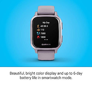 Garmin Venu Sq, GPS Smartwatch with Bright Touchscreen Display, Up to 6 Days of Battery Life, Orchid Purple (Renewed)