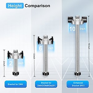 TOMLOV USB Microscope Stand BS01,10 inch Adjustable Microscope Stand Base, Professional Holder Desktop Support Bracket for LCD Digital Microscope, Max 1.38" in Diameter