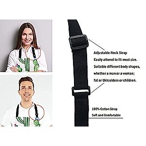 Lefolen Cactus Adjustable Bib Apron, Tropical Watercolor Cactus Plants Cooking Kitchen Apron for Men Women