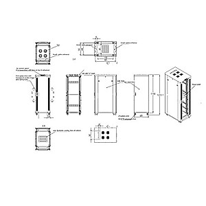 Sysracks 22U 35 Inch Deep Grey White Server Rack IT Network Data Rack Cabinet Enclosure Fully Lockable on Wheels - LCD Screen - Ventilation System - PDU - Glass Door - Rich Accessories Kit