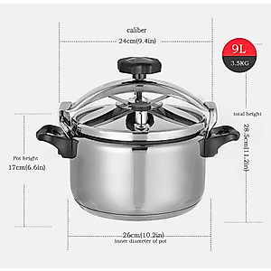304stainless steel 9ltr pressure cooker large best pressure cookers Explosion-proof Suitable for All Hob Types Including Inductio the hassle-free pressure canners for everyday use in your kitchen