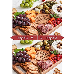 USA Made Personalized Charcuterie Board Engraved - Custom Charcuterie Board Personalized Cheese Board - Charcuterie Boards Personalized Large - Custom Charcuterie Boards Wood Engraved Charcuterie Set
