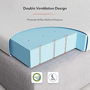 Sweetnight 4 Inch King Mattress Topper, High Density Memory Foam Mattress Topper for Enhanced Support, Medium Firm Mattress Topper with Non-Slip Design, King Size