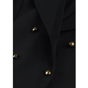 Nihsatin Women Double Breasted Victorian Steampunk Blazer Coat Jacket with Lace Hem