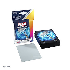 Gamegenic Marvel Champions The Card Game Official Captain America Art Sleeves | Pack of 50 Art Sleeves and 1 Clear Sleeve | Card Game Holder | Use with TCG and LCG Games | Made by Fantasy Flight Games