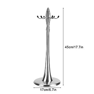 Kitchen Countertop Utensil Holder,304 Stainless Steel Cooking Utensils Set with Holder, with 8 Rotating Hooks,for Spoon, Spatula, Soup Ladle, Spaghetti Server, Skimmer