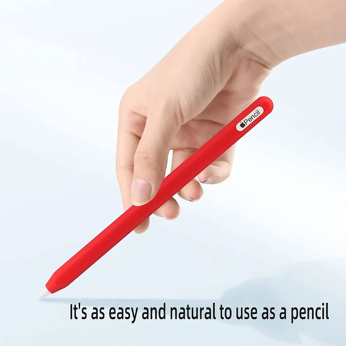 Ultra Thin Silicone Skin Cover Compatible with Apple Pencil 2nd Gen, Protective Silicone Case for iPad Pro 11 12.9 inch 2018 Pencil Case Shockproof Soft Silicone Sleeve(Dark Grey)