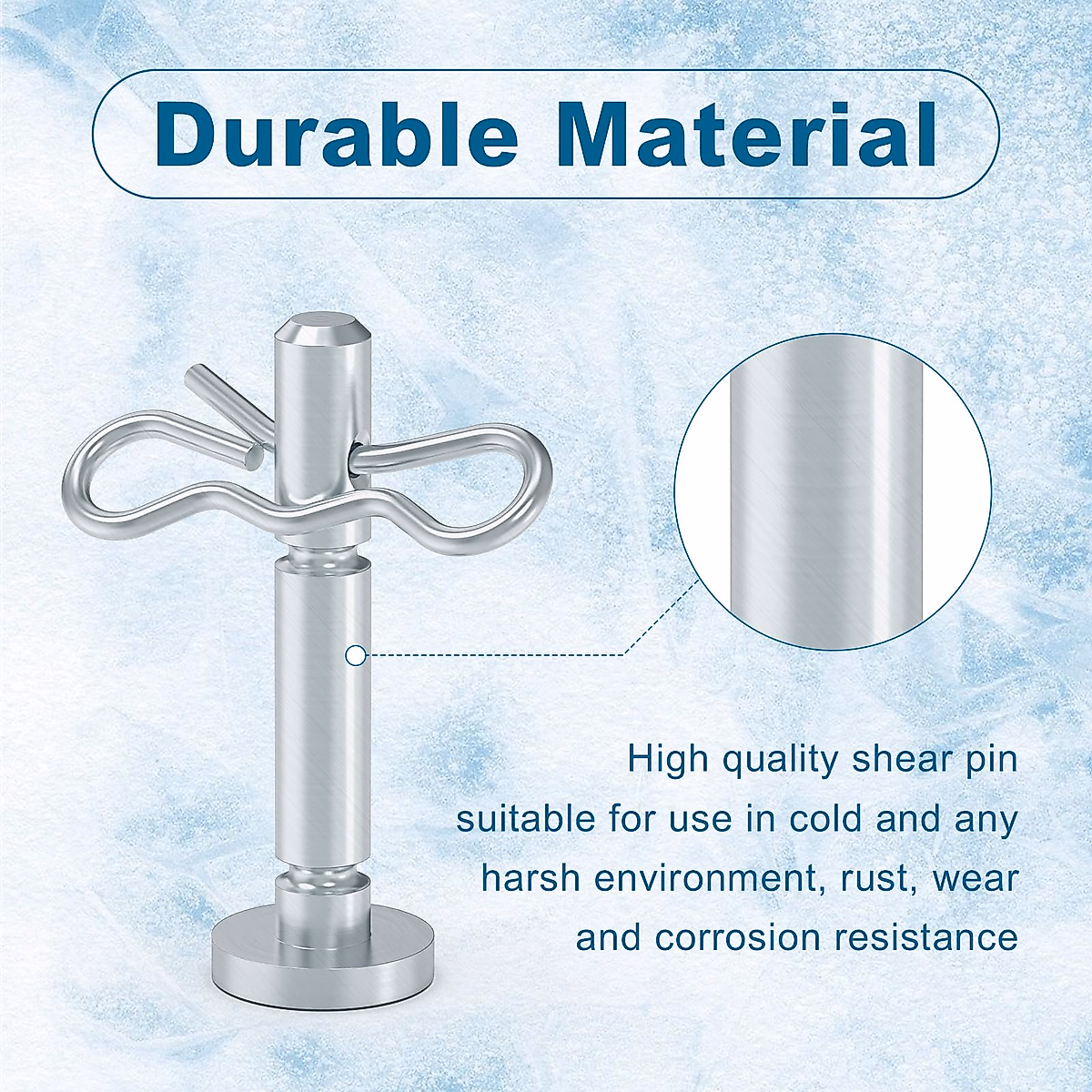 Snow Blower Shear Pins 738-04155 and Cotter Pins 714-04040 Compatible with Craftsman,MTD,Cub Cadet,Troy-Bilt,Yard-Man Snow Blower Fit for 900 Series Two-Stage Snow Thrower Models 2007 and After-6 Pack