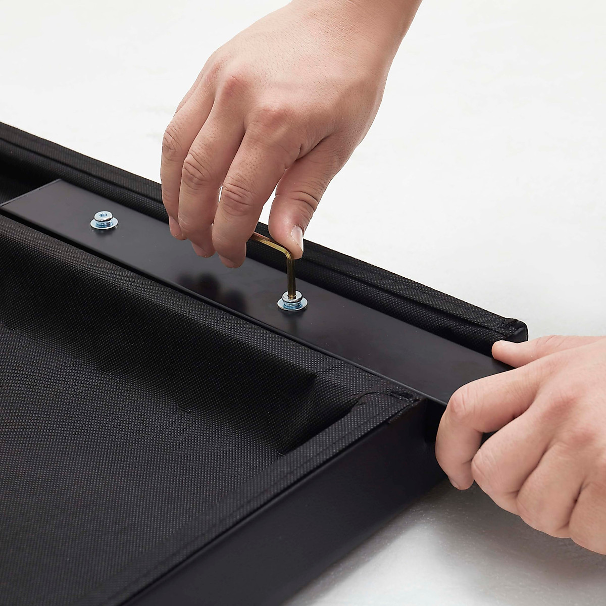 Hearth & Harbor Bed Headboard Queen Size, Button Tufted Queen Headboard Only, Upholstered Headboards Queen, Wall Mounted, Adjustable Height 34”-42”, Modern Queen Size Headboard, Black