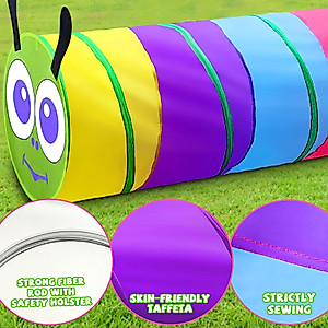 Kids Play Tunnel for Toddlers 1-3, Toys for 1 2 3 4 Year Old Girl Boy Birthday Gift, 6 Foot Pop Up Baby Crawling Tunnel Toys, Indoor Outdoor Toddler Toys for Infant Children or Dog