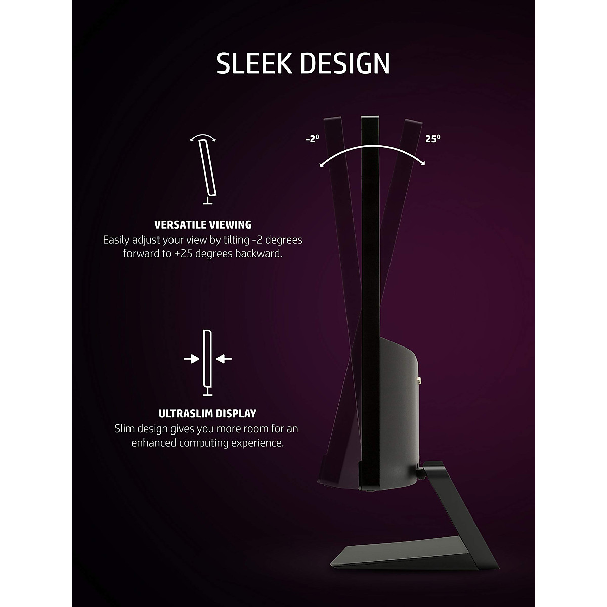 HP Pavilion 22CWA 21.5 IPS LED Monitor 1920x1080 Full HD HDMI VGA (Renewed)