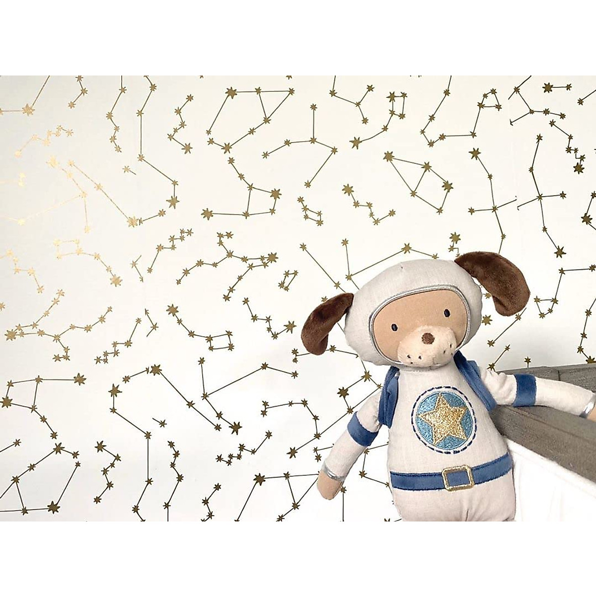 MON AMI Archie Astronaut Dog Stuffed Toy, Astronaut Plush Toy & Animal, Great Gift for Kids, Perfect Party Favor and Birthday Gift for Toddlers, Boys, Silver, 15"