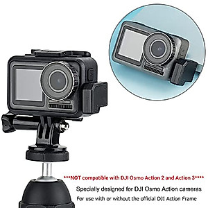 Dual USB-C 3.5mm Mic Adapter for DJI Osmo Action (Not Compatible with DJI Osmo Action 2 and Action 3) Charging and Data Transferring, Audio Adapter Vlogging Accessories for OSMO Action Camera