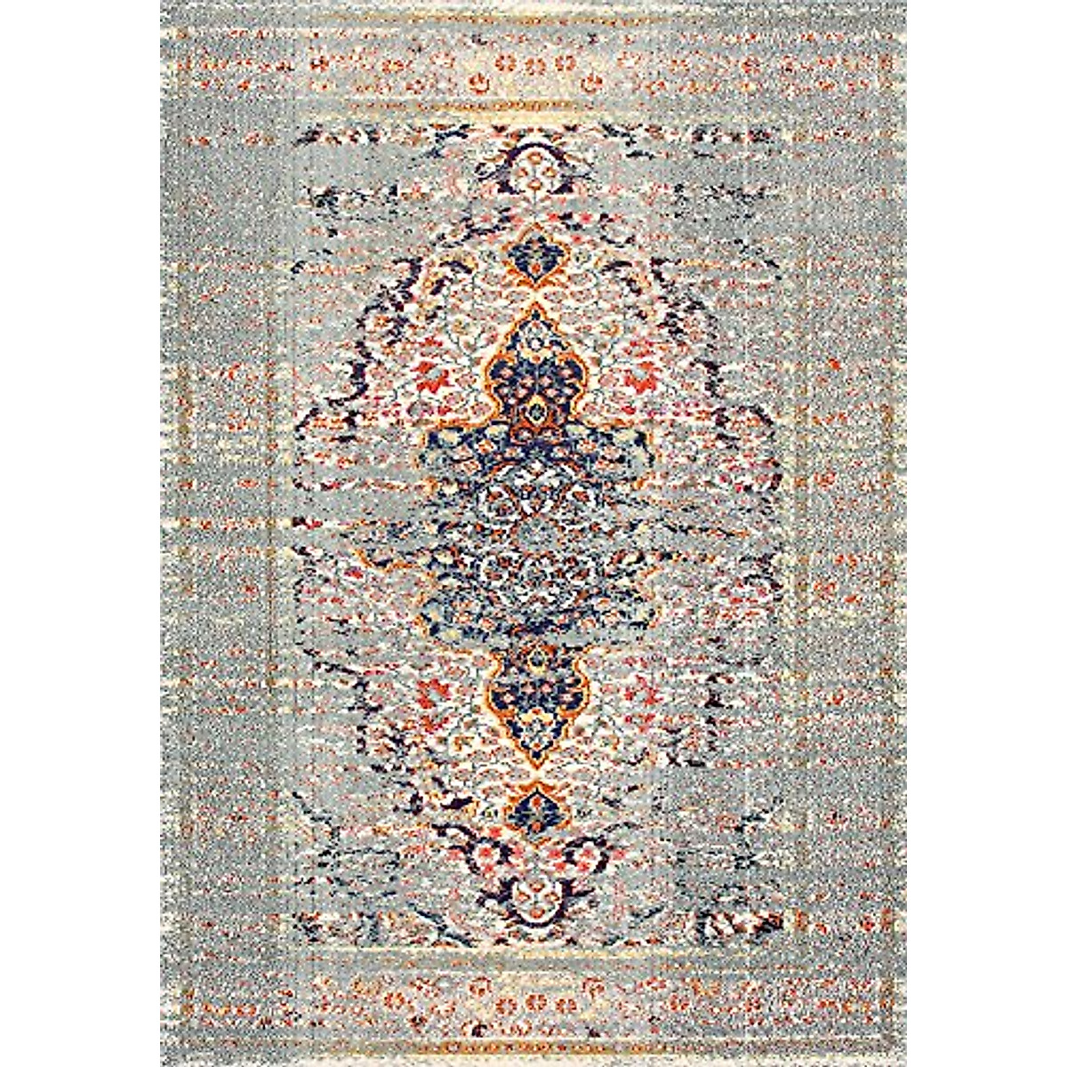 nuLOOM Sarita Distressed Persian Area Rug, 7' 10" x 11', Grey