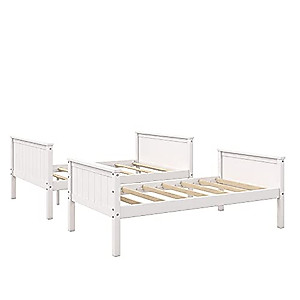 DHP Maxton Twin Over Full Bunk Bed, White