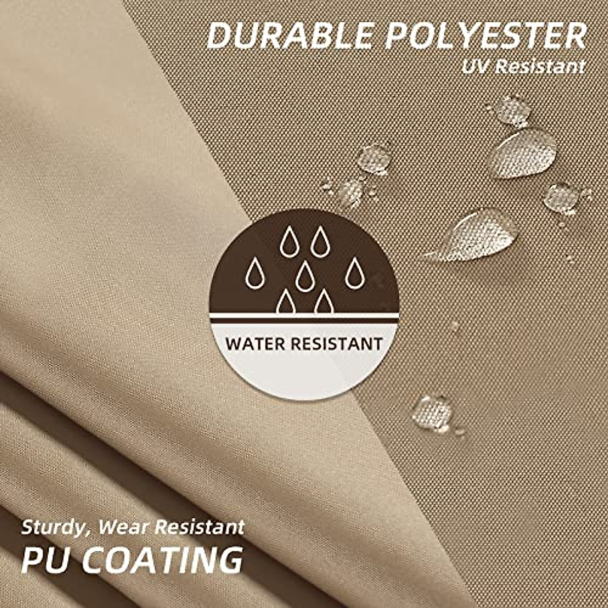 SORARA Chaise Lounge Cover Weatherproof Outdoor Porch Patio Furniture Cover, Water Resistant, 70''L x 29''W x 29''H