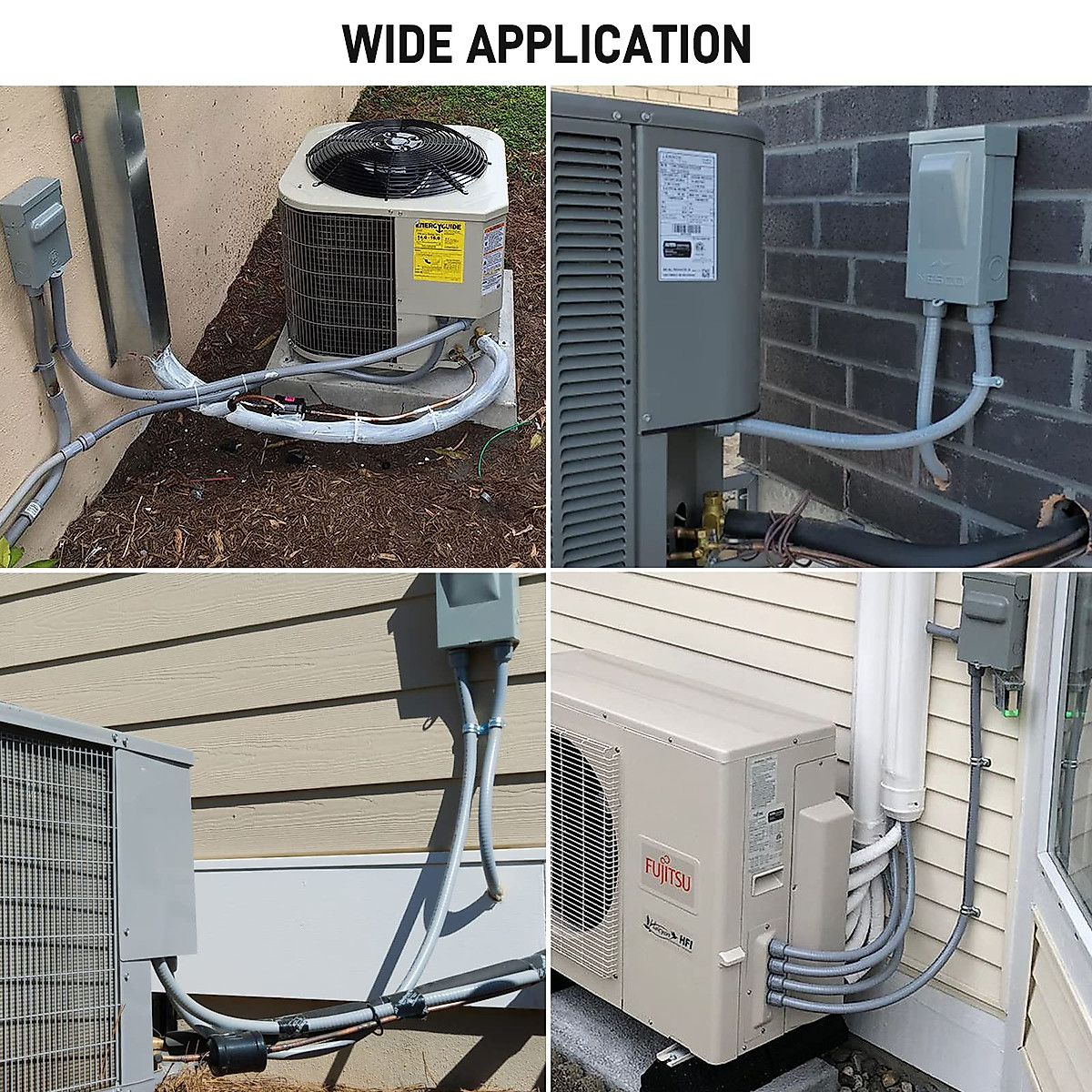 DWALE Liquid-Tight Conduit and Connector Kit, Flexible Non-Metallic Electrical 3/4inch 25ft Conduit, with 5 Straight and 3 Angle Fittings Included, 3/4 in. Dia.