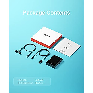 【2023 New Edition】 aigo 32GB Bluetooth 5.0 MP3 Player, Portable Touch Screen HiFi Lossless Sound Music Player with Bulit-in Speaker, FM Radio, Voice Recorder, E-Book, Support Up to 128G