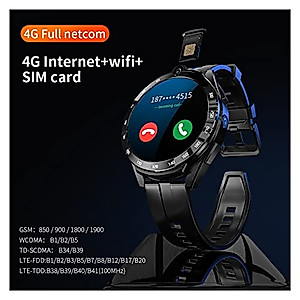 ZUONU Smart Watch Android 11 Sports Fitness Tracker GPS WiFi Men Watch Phone Camera Video Call RAM:6G RDM:128G (Color : C)