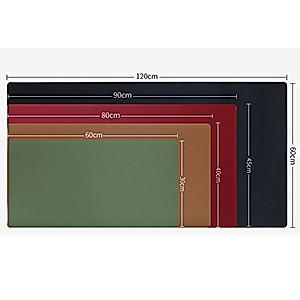 KINGFOM Desk Pad Office Desktop Protecter, PU Leather Desk Mat Blotters Organizer with Comfortable Writing Surface (47.2" x 23.6", Black)