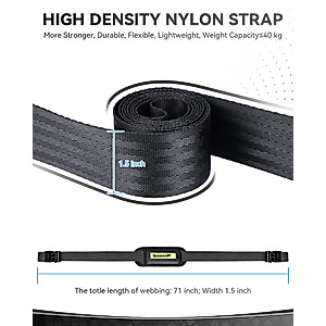 WILDKEN Scooter Shoulder Strap, 71in Carrying Scooter with Adjustable Carrying Strap and Extra-Thick Anti-Slip Shoulder, Scooter Strap for Electric Scooter, Bikes, Balance Bikes, Yoga Mat, Ski Board