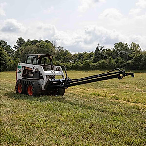 Titan Attachments Telescoping Hydraulic Skid Steer Truss Boom V2 26 Foot Reach