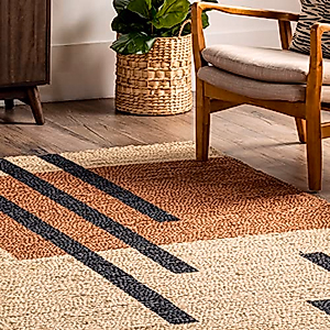 nuLOOM Katy Modern Braided Jute Area Rug, 4x6, Brown