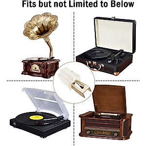 Record Player Needle, Upgraded Golden Record Needles Stylus Replacement for Crosley Victrola Jensen Turntable, Vinyl Record Player, Phonograph(Pack of 3)
