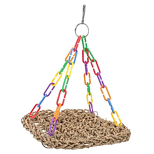 HANABASS Parrot Hammock Hammocks Parakeet Toys for Cage Bird Training Supplies Bird Swing Bird Hammock Toy Parakeets Swing Toy Parakeet Cage Hammock Parrot Perch Bird Cage Toys Zinc Alloy