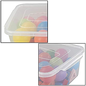 Anbers 16 Quart Clear Latching Storage Containers with Lid, Plastic Storage Box, 2 Packs