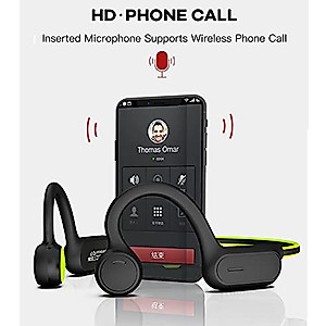 Pinetree Open Ear Headphones, Wireless Bone Conduction Headphones Bluetooth Headphones, Bluetooth 5.0 Headset with Mic for Working Sport Jogging Running Driving Cycling Hiking Indoor and Outdoor, Grey