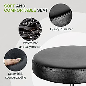 Nova Microdermabrasion Adjustable Hydraulic Rolling Swivel Salon Stool Chair Tattoo Massage Facial Spa Stool Chair Black (Black)